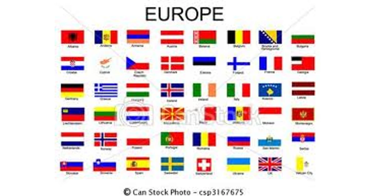 Európai országok zászlói - Nemzetközi zászlók - Világzászló Stúdió webáruház